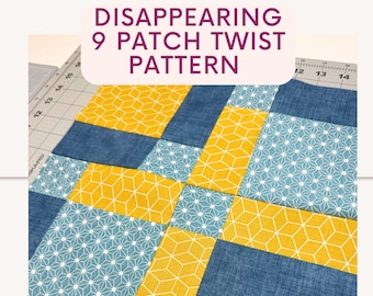 PDF Quilt Block Pattern Disappearing Nine Patch - Etsy