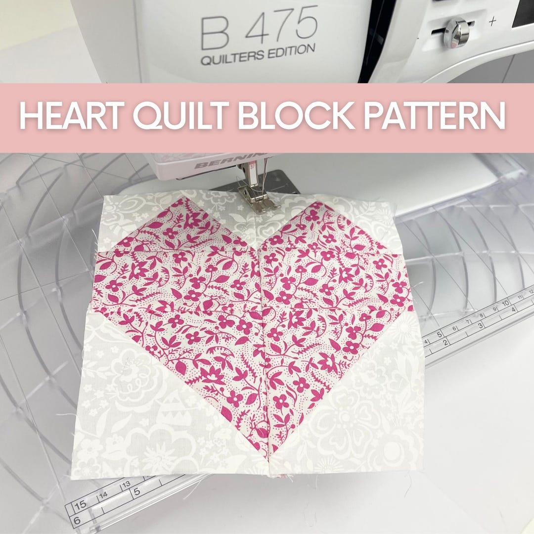 Heart Quilt Patterns, Scrappy Heart Quilt Block, Sew a Simple Heart ...