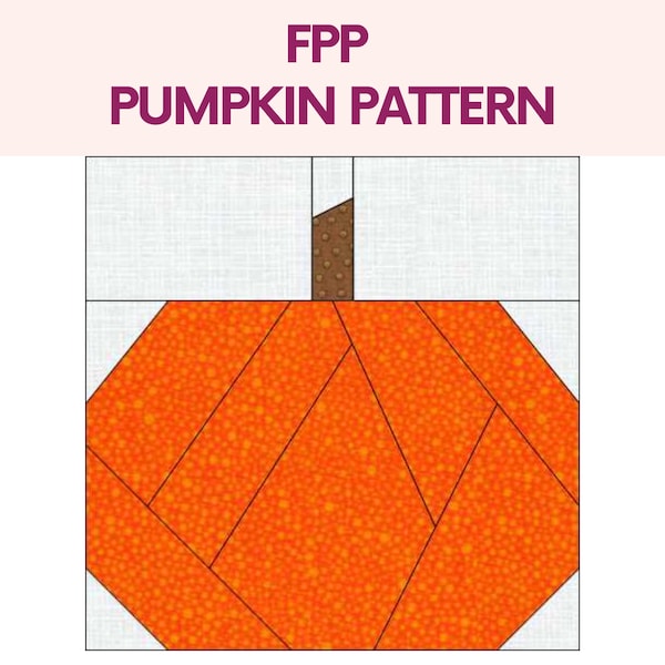 Paper Piecing Pumpkin Pattern - Etsy