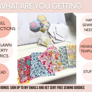 English Paper Piecing Kit / EPP Pattern, Paper Piecing Kit, Beginner ...