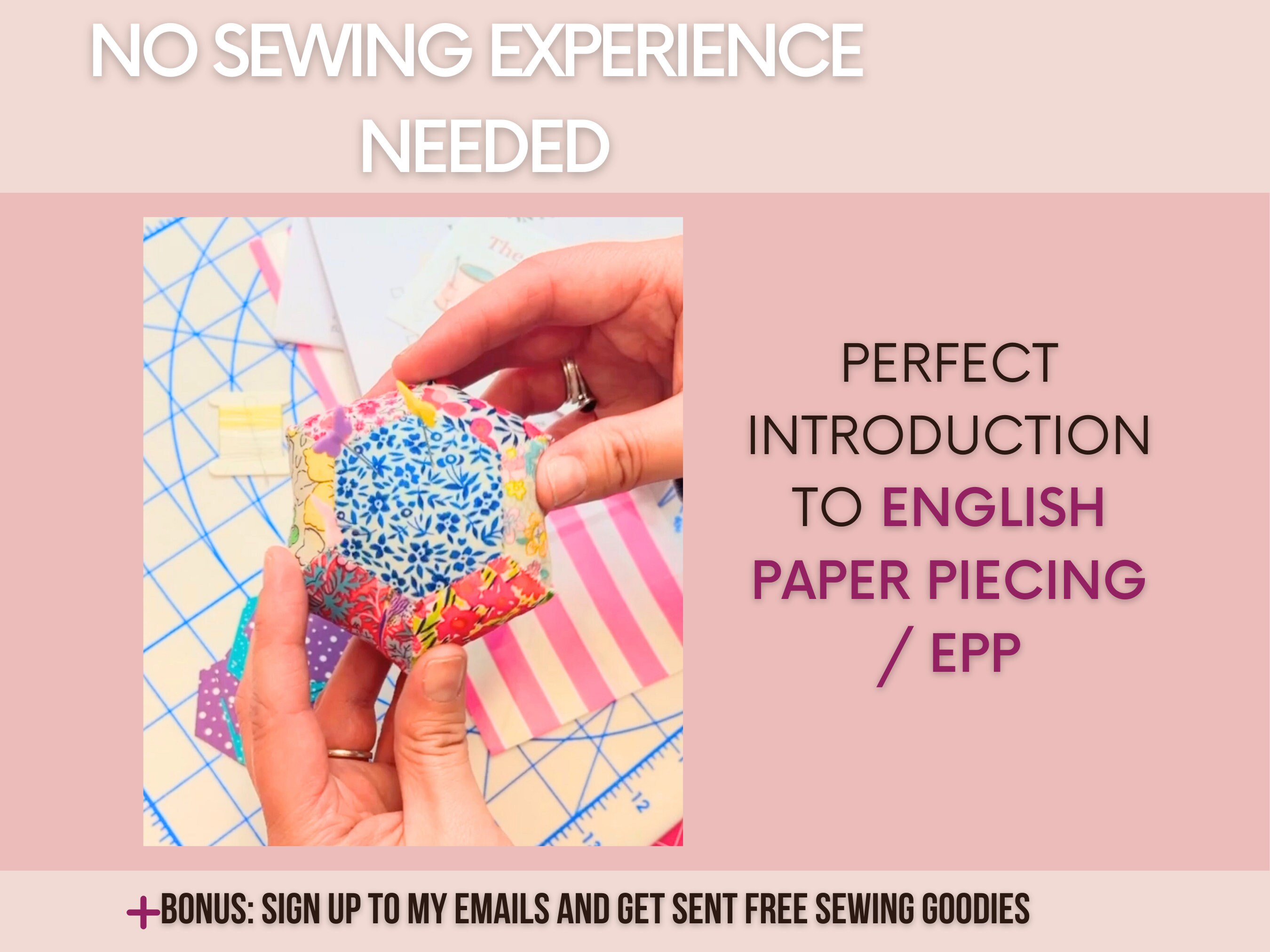 English Paper Piecing Kit / EPP Pattern, Paper Piecing Kit, Beginner ...