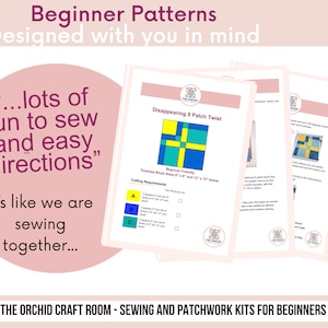 Quilt Block Pattern for Beginners, Disappearing 9 Patch Quilt Block ...
