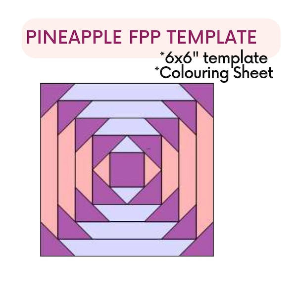 Pineapple Paper Pieced Pattern - Etsy