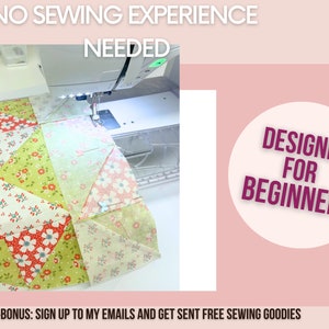 12 Inch Quilt Block Pattern, Quilt Block for Beginner, Large Quilt ...