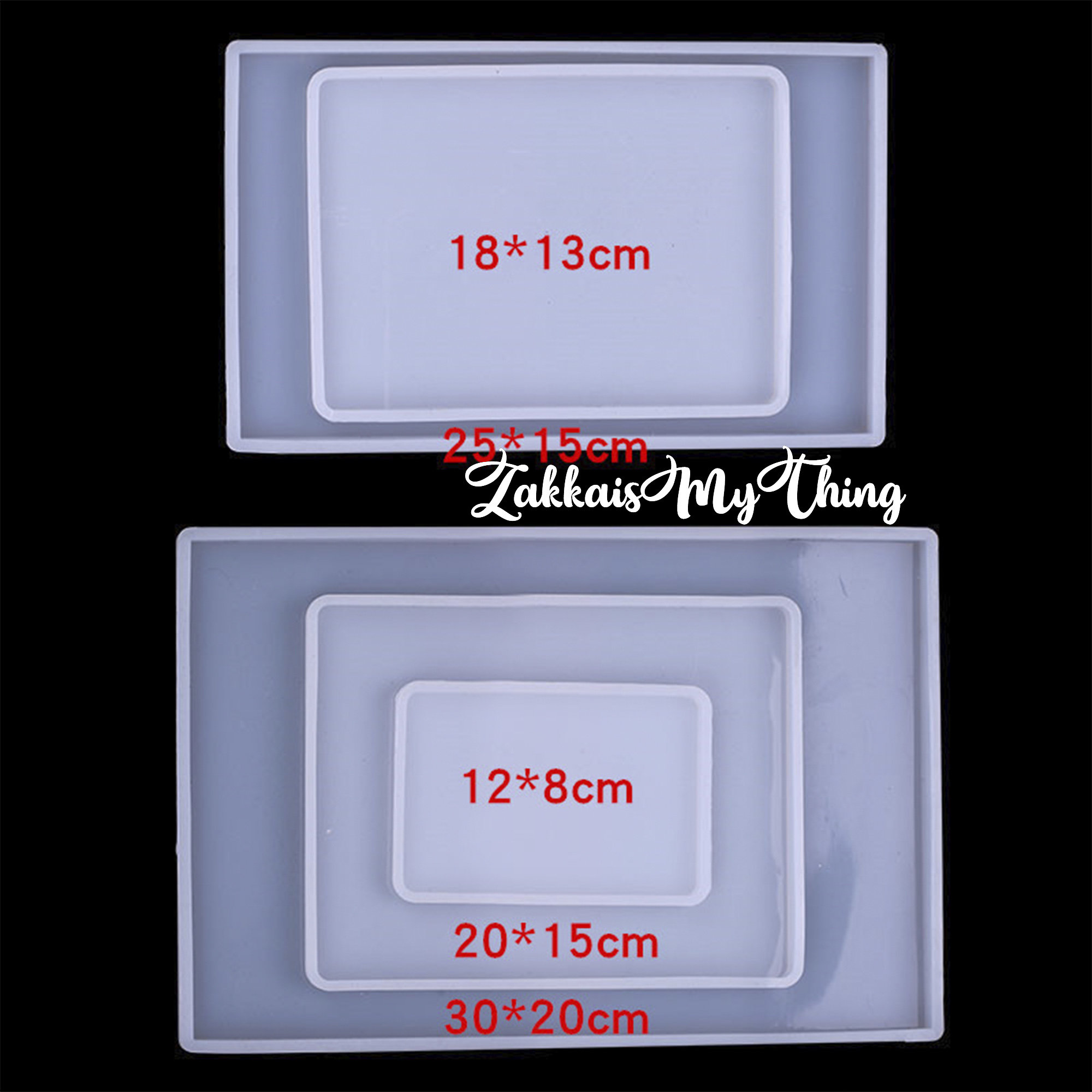 Rolling Tray Mold Resin, Rectangle Resin Mold, Rectangle Silicone Mold ...