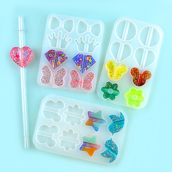 Variety Straw Topper Mold Resinsilicone Straw Topper Mold for | Etsy