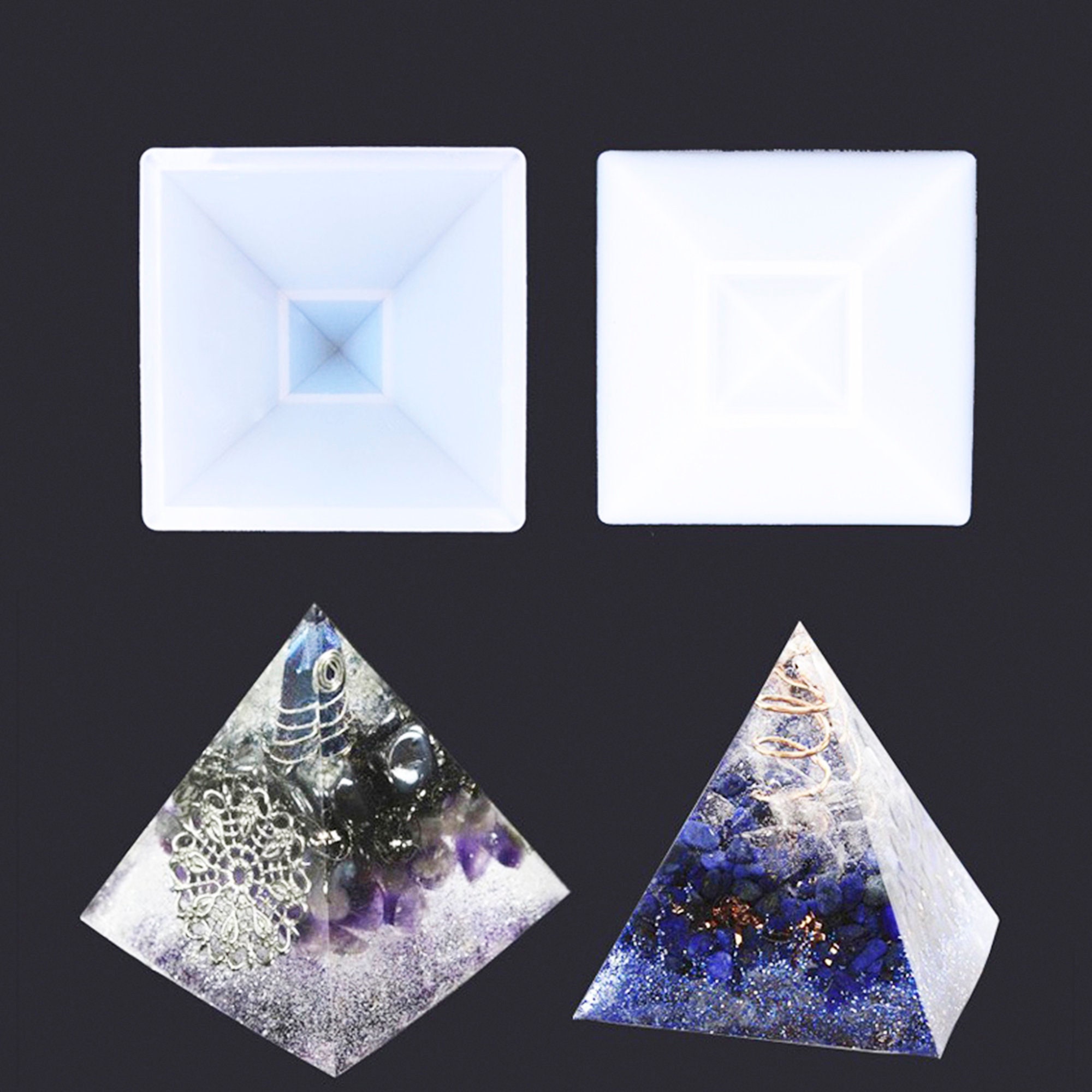 2pcsset Pyramid Molds for Resin,Large Silicone Pyramid Molds,Silicone ...