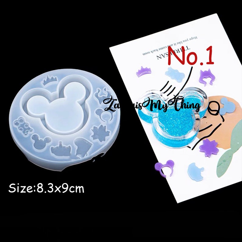 Mickey Head Shaker Mold Resin Clay, Mouse Head Mold, Mouse Head ...