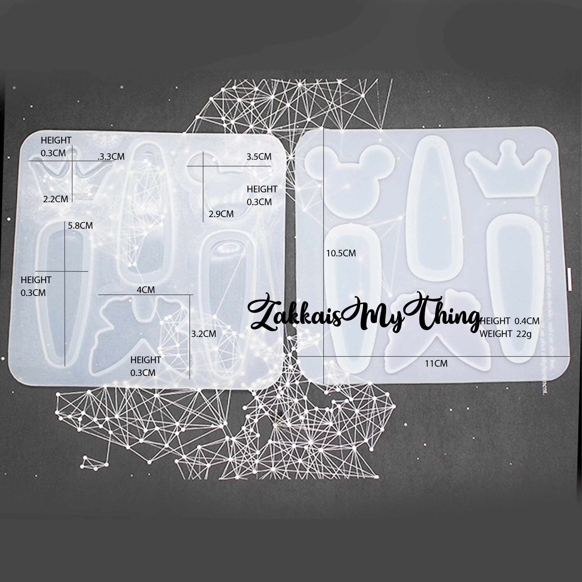 Barrette Mold,silicone Mold for Resin,hair Clips,mickey Head Hair Clip ...