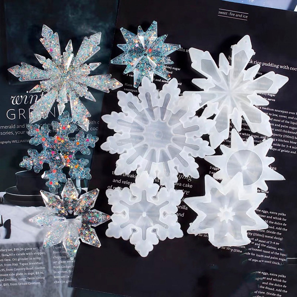 Snowflake Resin Molds Snowflake Silicone Mold Resin - Etsy