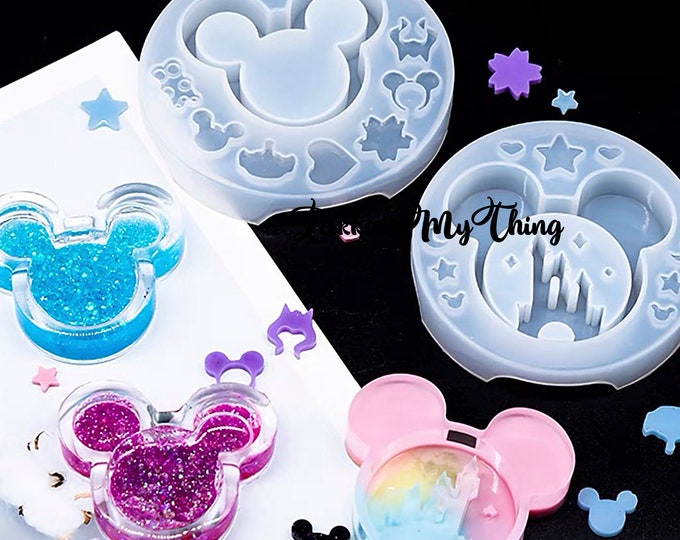 Mickey Head Shaker Mold Resin Clay, Mouse Head Mold, Mouse Head ...