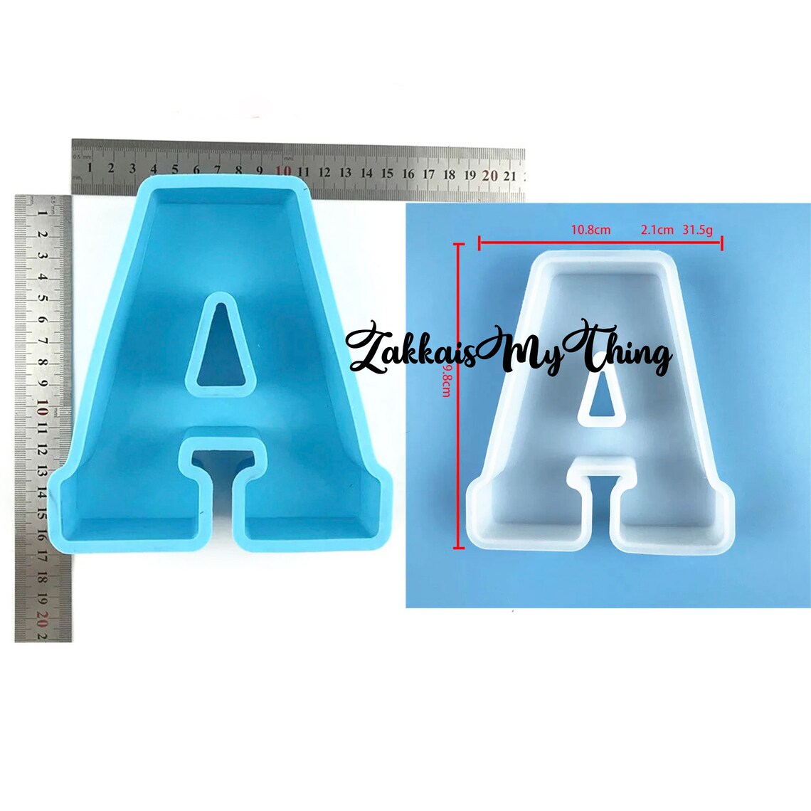 6 inches Huge Alphabet Mold Resin Clay Jumbo Large Letter | Etsy