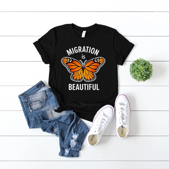 Migration is Beautiful Shirt Black Color Migration T-shirt | Etsy