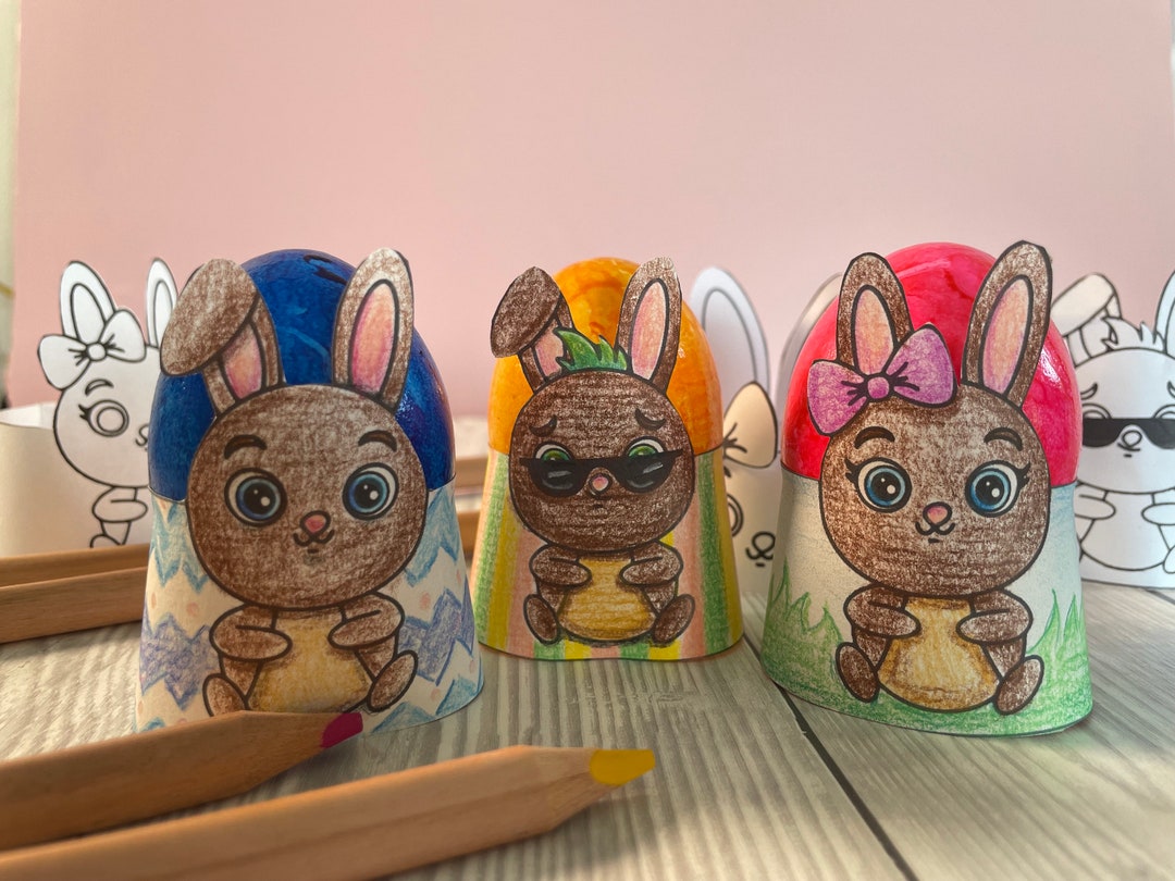 Easter Bunny Egg Cups PDF DIY Easter Egg Cups With Bunny Designs Craft ...