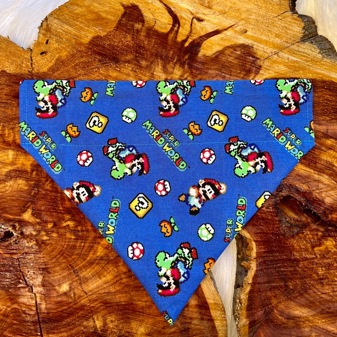 Super Mario Dog Bandana over the Collar - Etsy