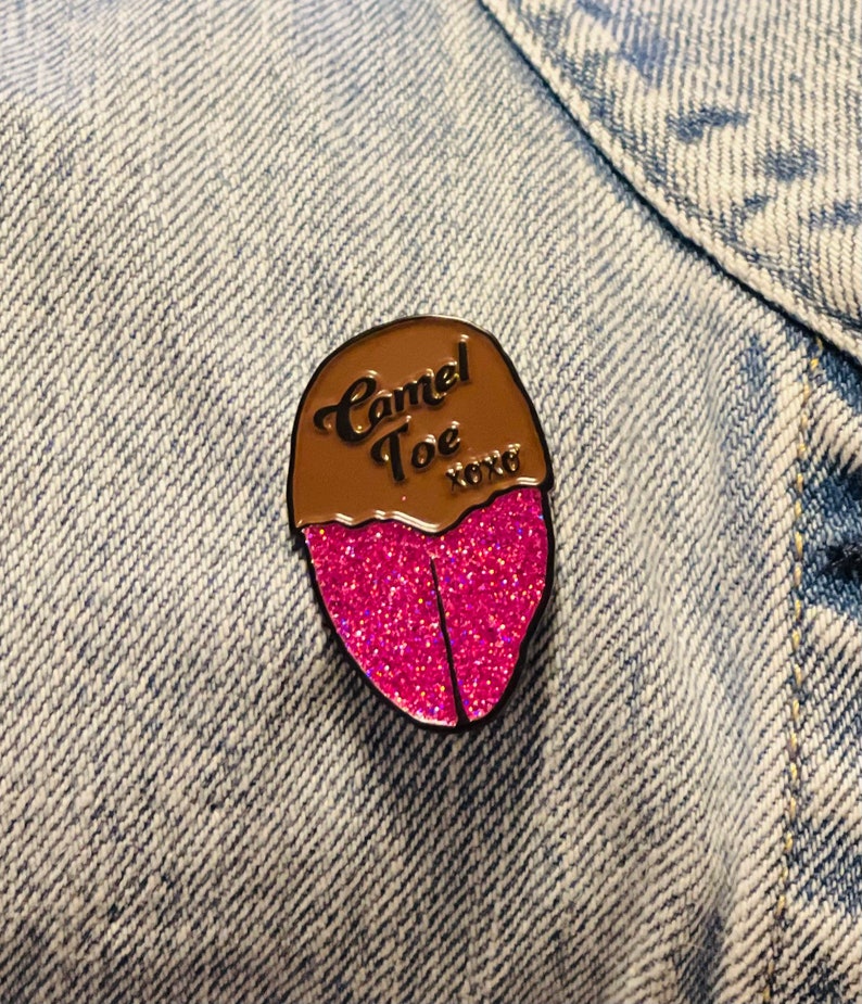 Camel Toe Pin Glitter Pink Etsy