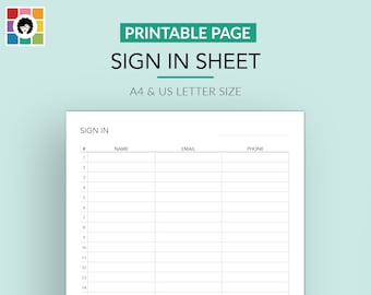 Guest Sign in Sheet - Etsy