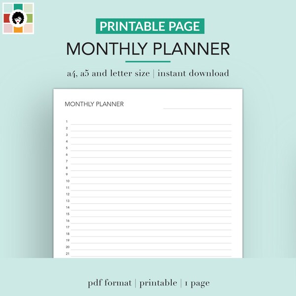 Simplified Planner - Etsy