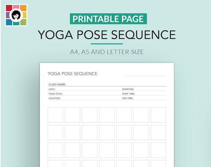 Yoga Pose Sequence Yoga Instructor Planner Yoga Pose Sequences Yoga ...