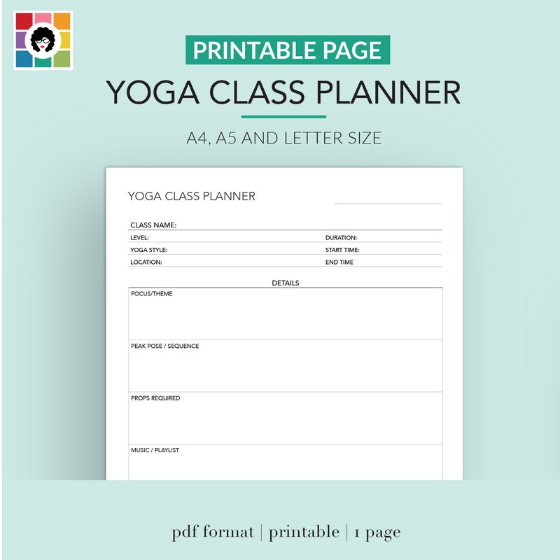 Yoga Class Plan - Etsy