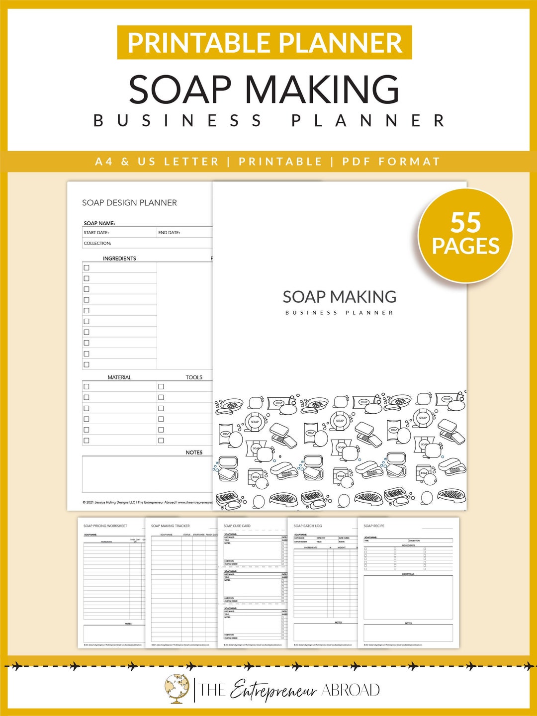 Soap Making Business Planner | Printable | Craft Business | Batch Log ...