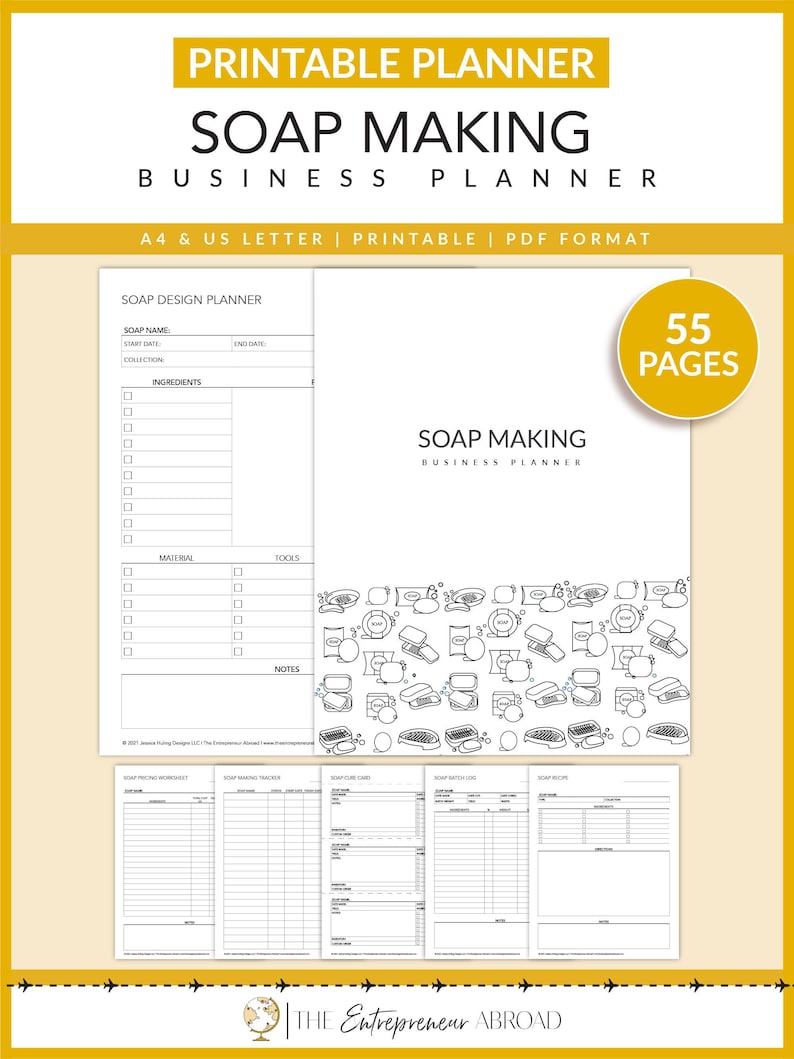 Soap Making Business Planner | Printable | Craft Business | Batch Log ...