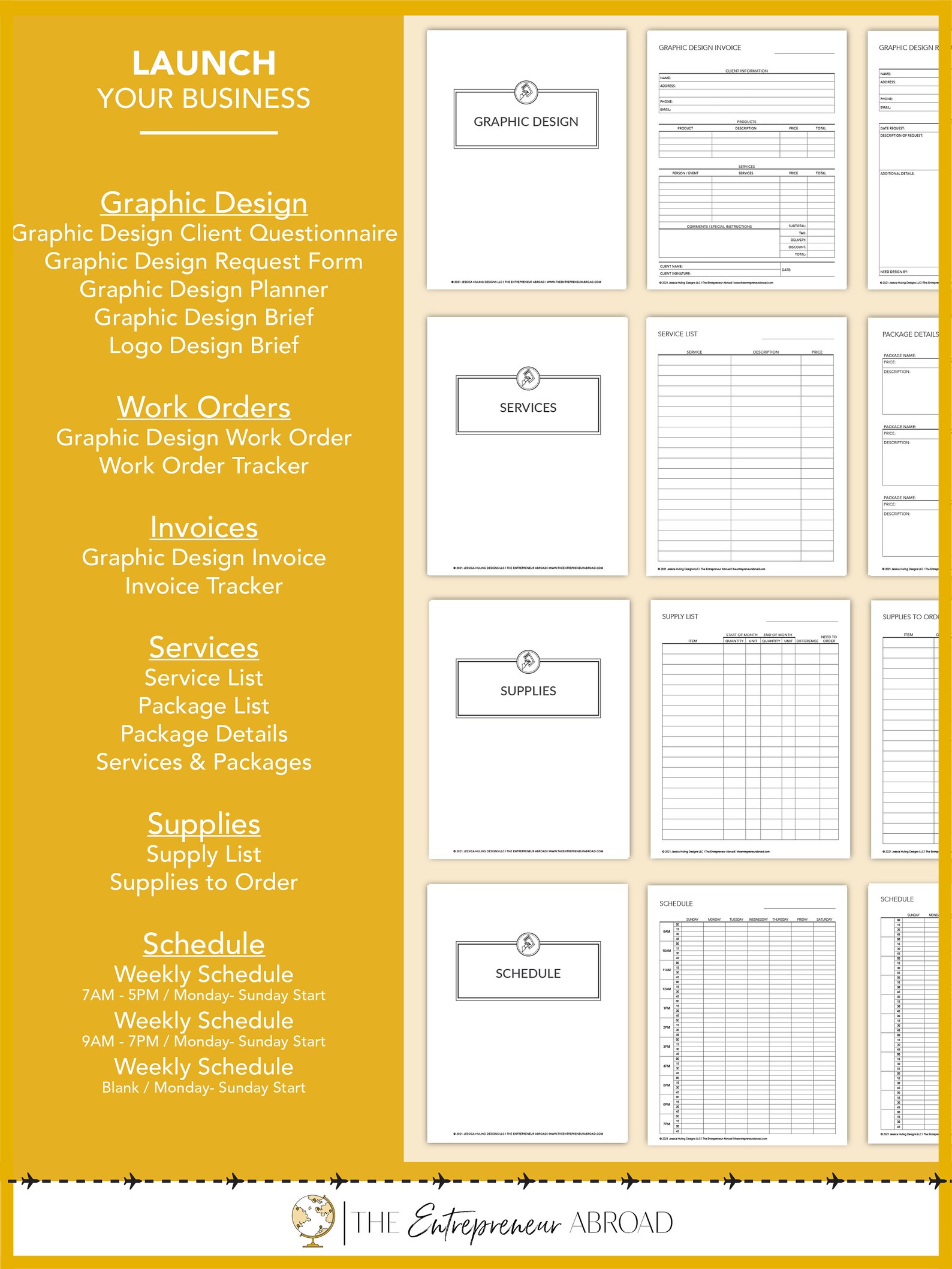 Graphic Design Business | the Startup Planner | Printable | Design ...