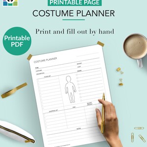 Costume Planner Halloween Planner Cosplay Planner for Women, Men ...