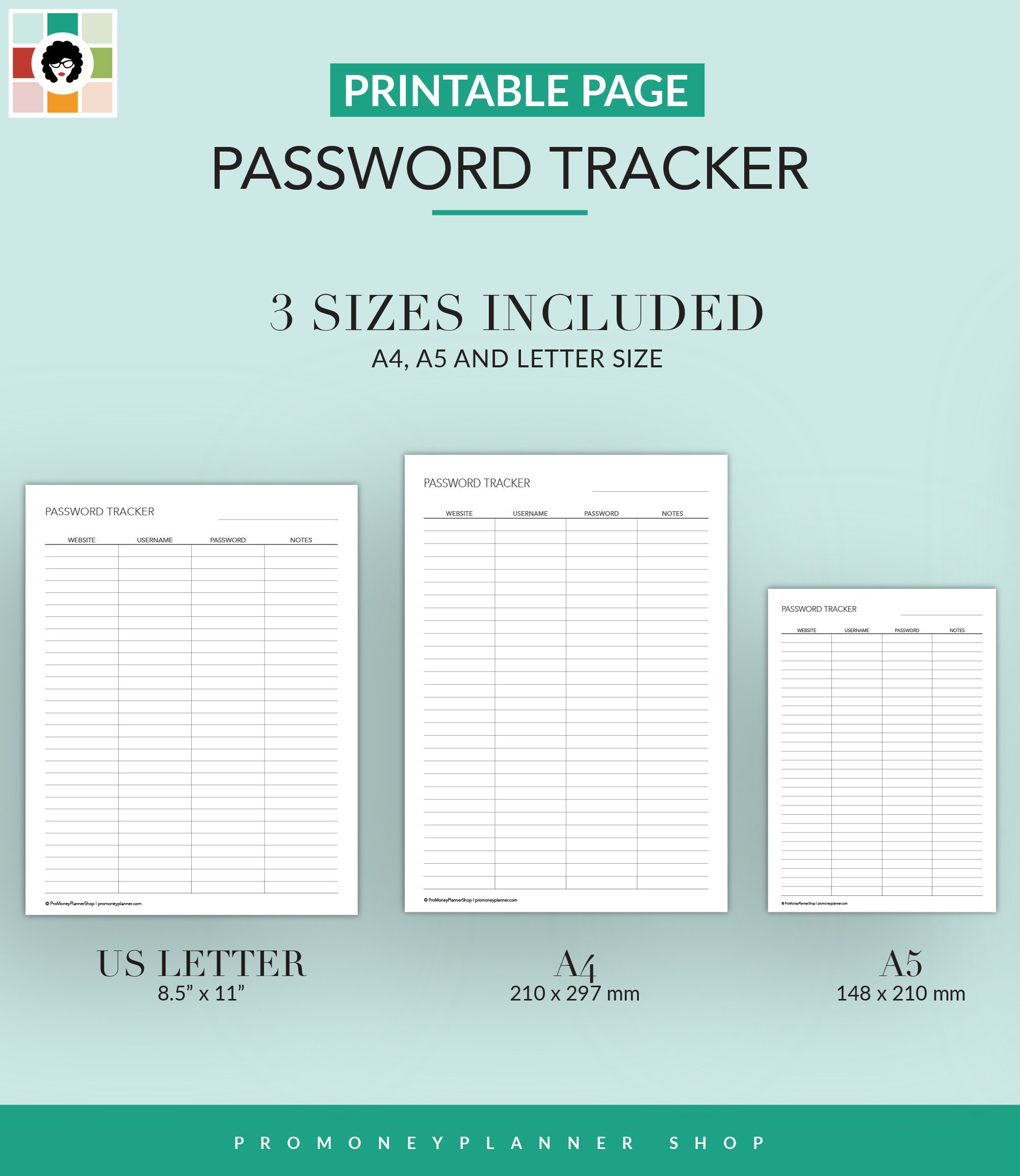 Password Tracker Password Journal Password List Keeper Password Log ...