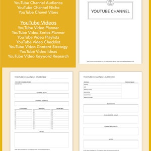 Youtube Channel Business Planner | Printable | Vlogging | Youtuber ...