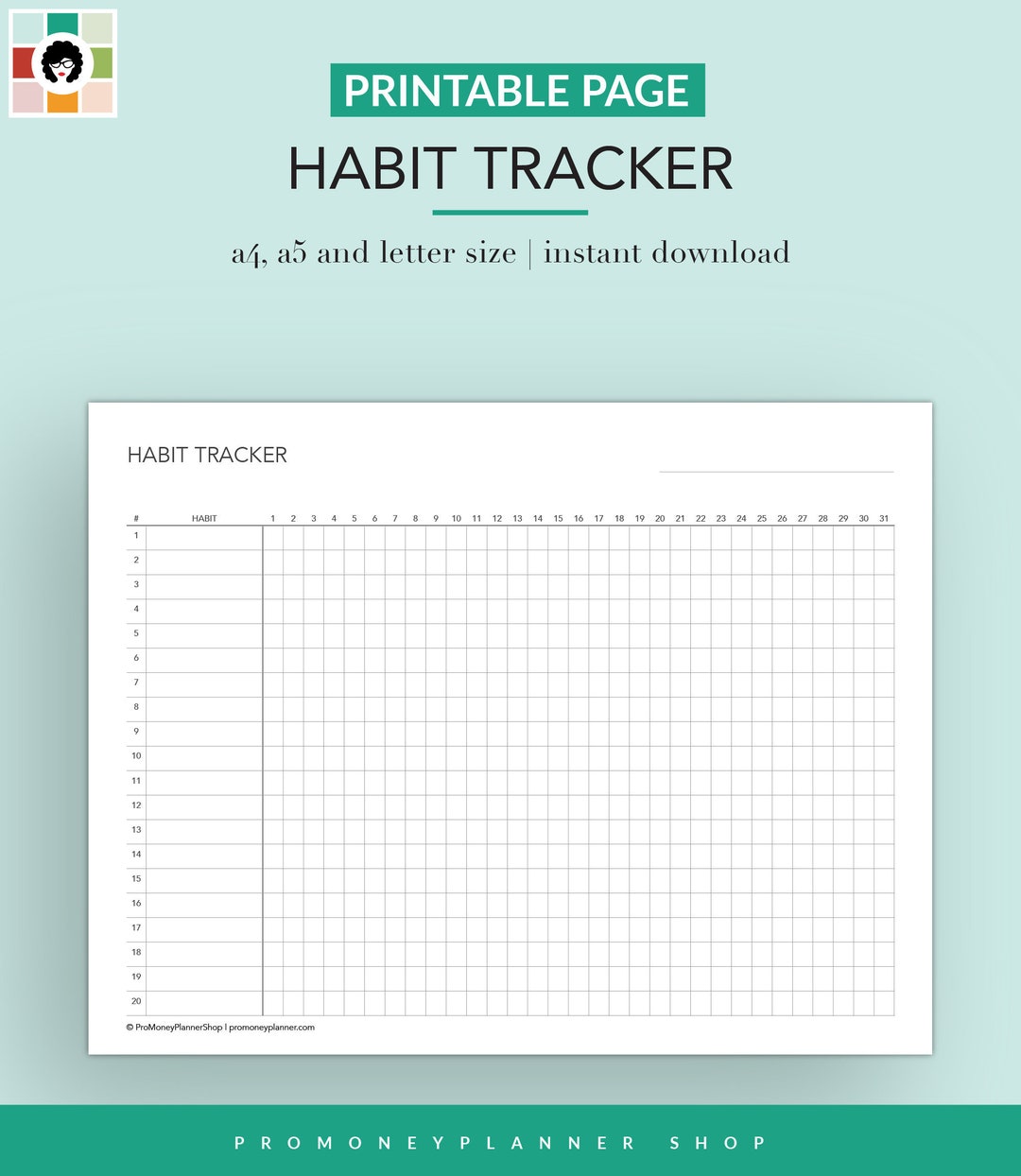 Habit Tracker | Habit Tracking | Daily Habit Tracker | Monthly Habit ...