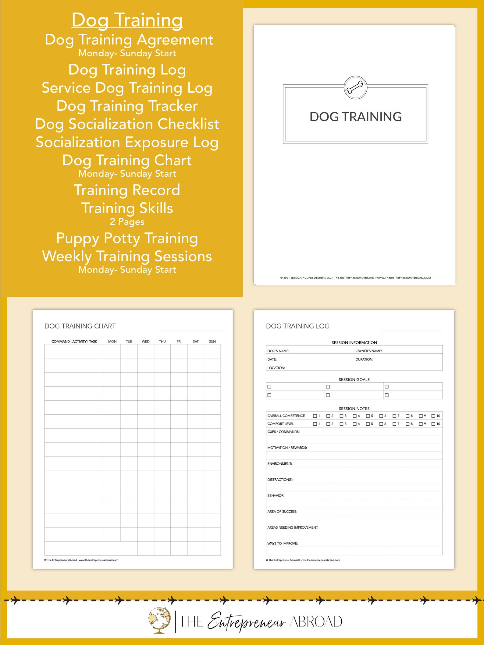 Dog Training Business Kit Printable Dog Trainer Service | Etsy