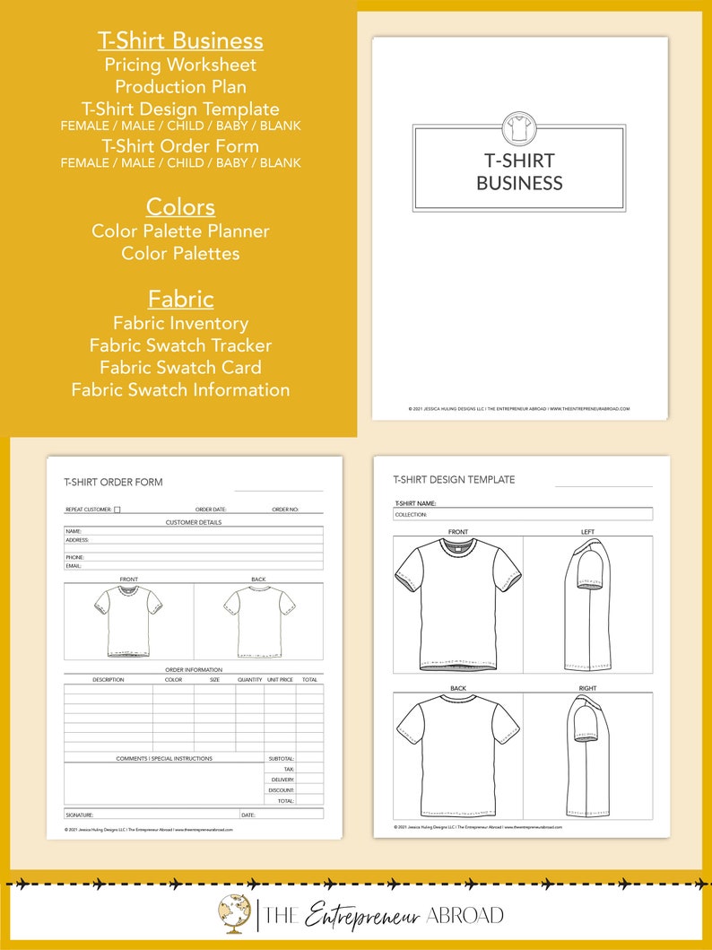 T-shirt Business Planner | Printable | Printing Business | T-shirt ...