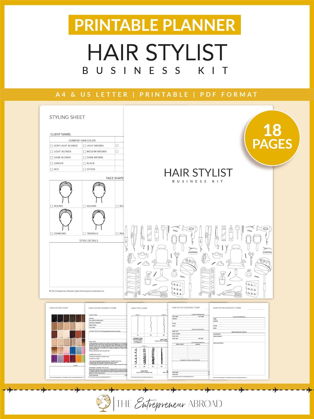 Hair Stylist Business Kit | Printable | Hair Business | Color Consent ...