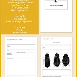 Wig Making Business Kit | Printable | Hair Business | Wigs Order Form ...