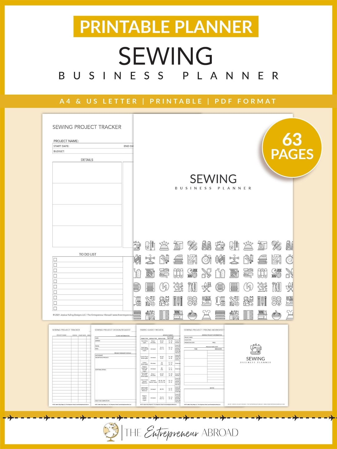 Sewing Business Planner | Printable | Crafts | Fashion Design | Sewing ...
