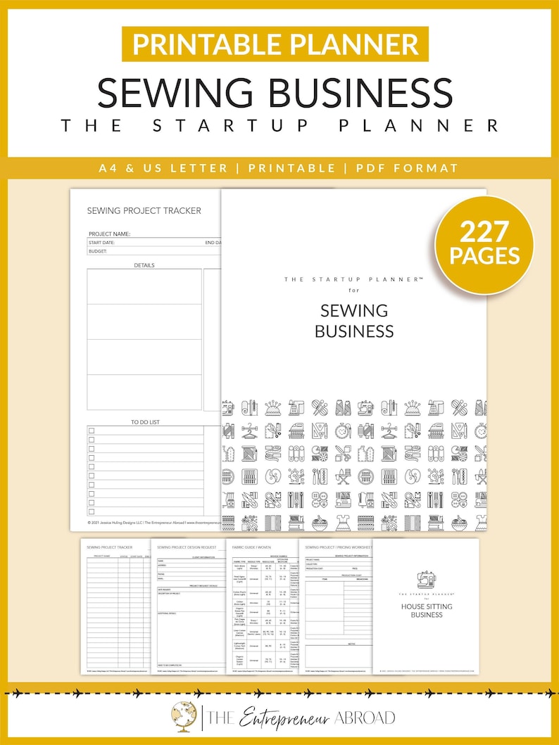 Sewing Business | the Startup Planner | Printable | Crafts | Fashion ...