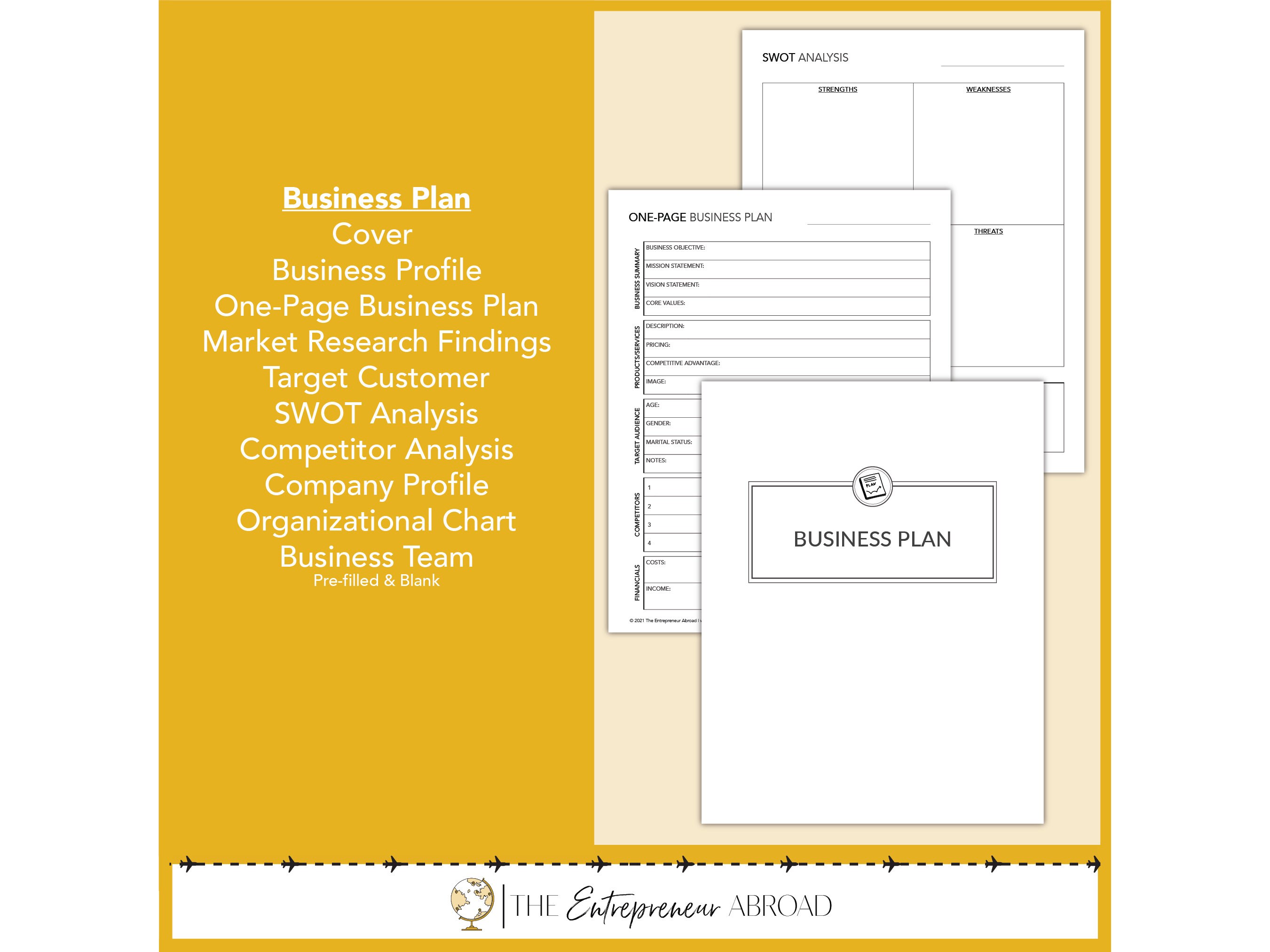 Business Plan Bundle Fillable & Printable Plan Your Business the ...