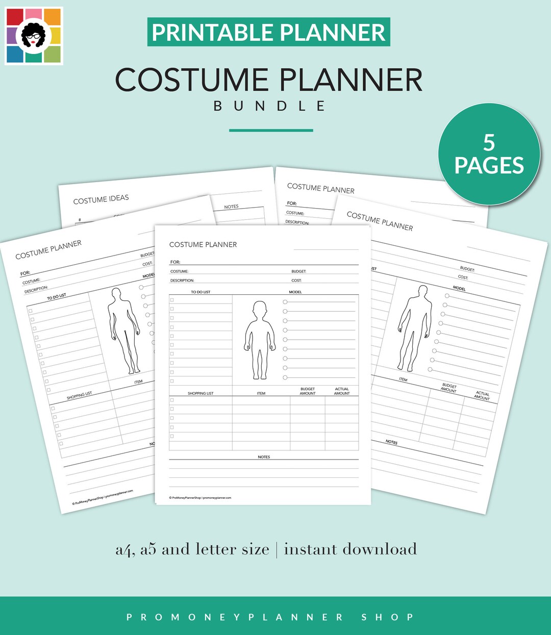 Costume Planner Halloween Planner Cosplay Planner for Women, Men ...