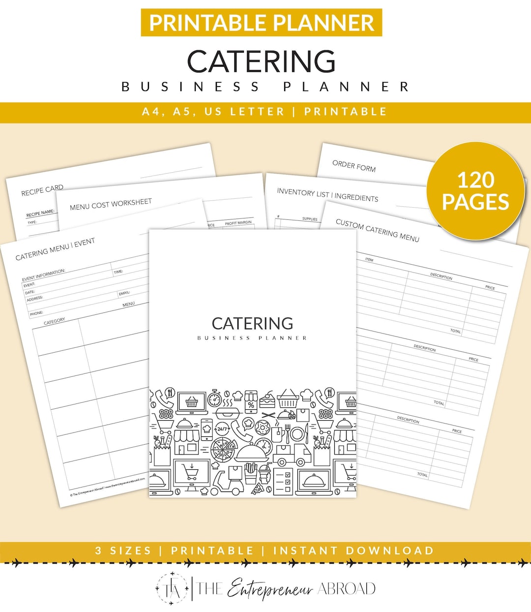 Catering Business Planner | Catering Menu | Wedding | Events | Food ...