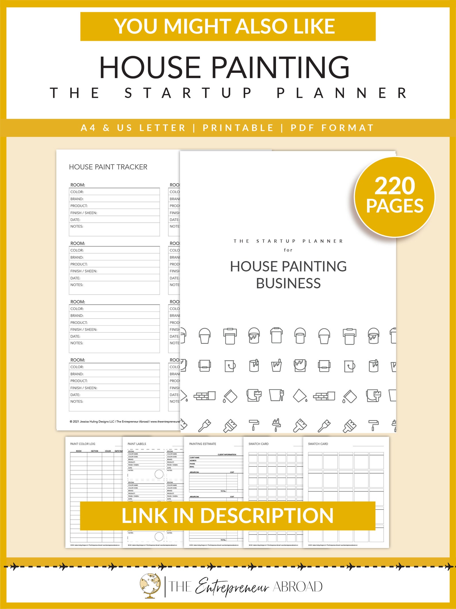 House Painting Business Planner | Printable | Interior Painting ...