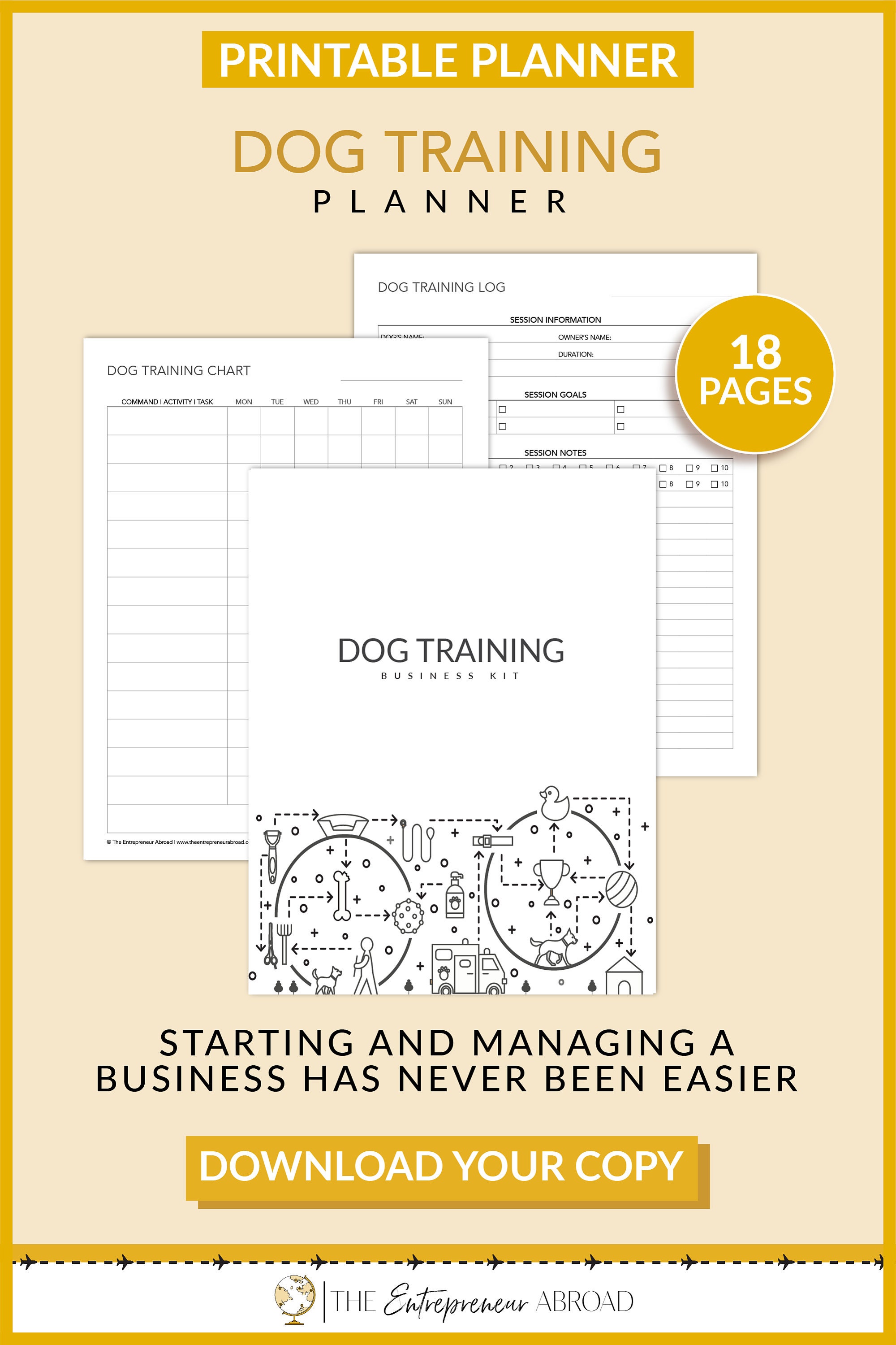 Dog Training Business Kit Printable Dog Trainer Service | Etsy