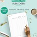 Subledger | Printable | PDF | US Letter | A4 | A5 | Instant Download ...