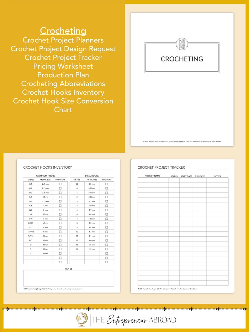 Crocheting Business Kit | Printable | Crochet | Patterns Organizer ...