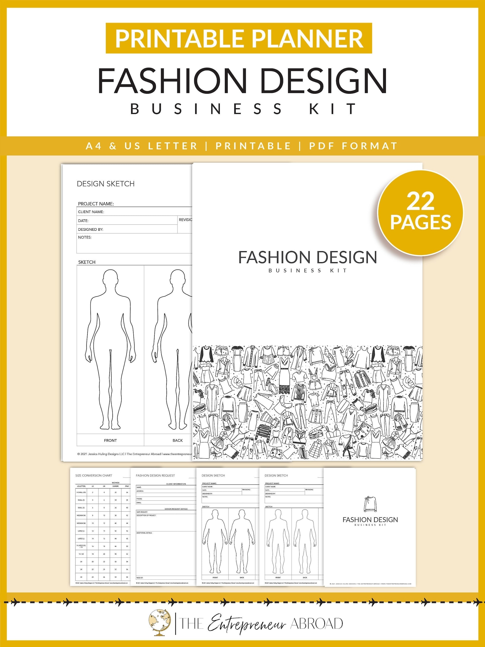 Fashion Design Business Kit | Printable | Fabric Swatches | Sewing ...