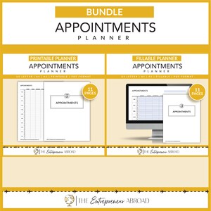 Appointments Bundle | Fillable & Printable | Planner | Time Management ...