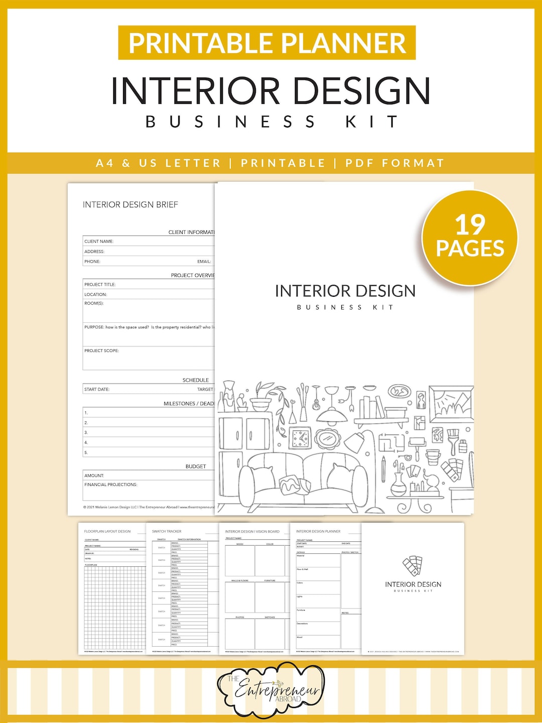 Interior Design Business Kit | Printable | Room Planner | Home ...