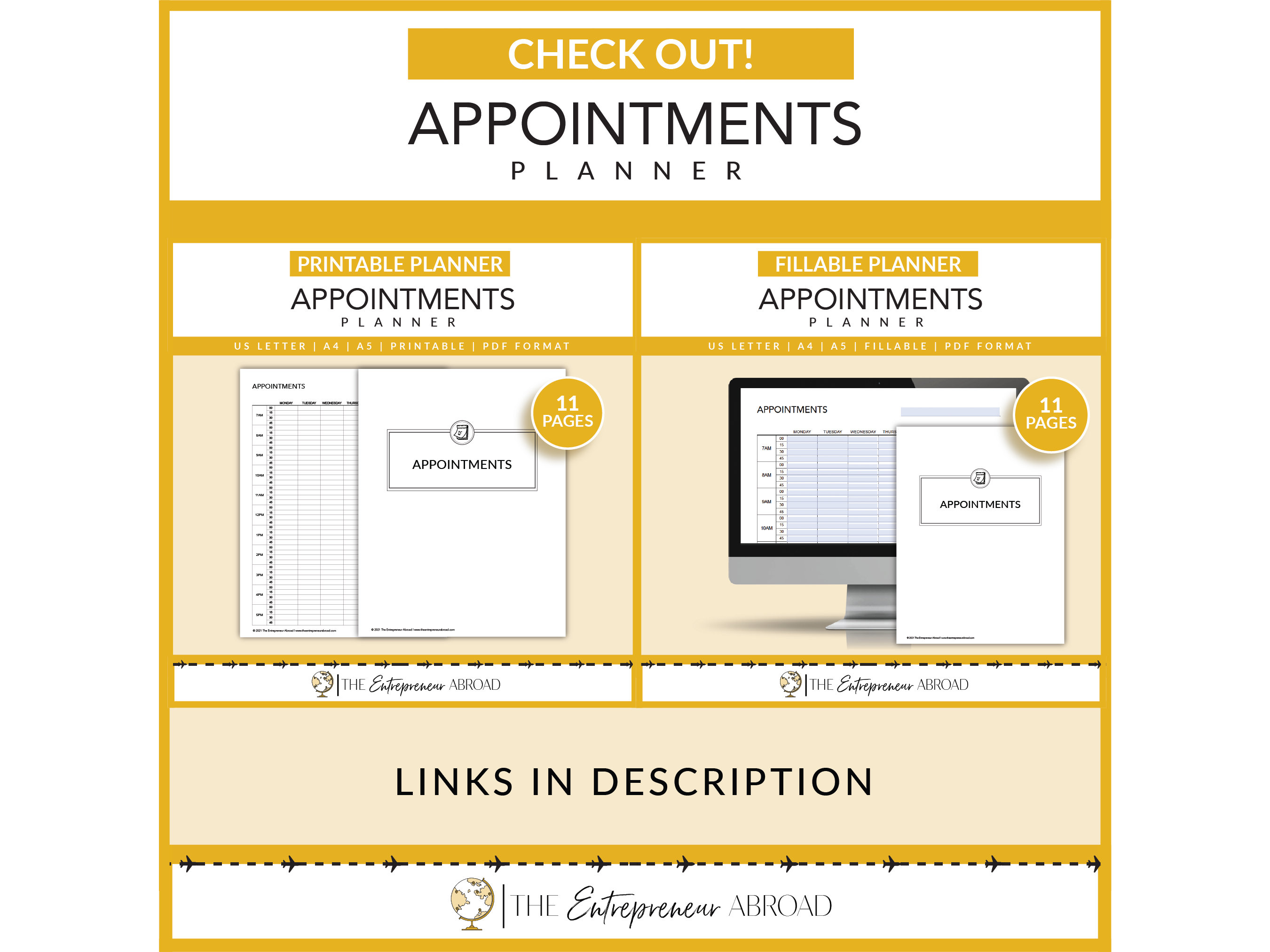 Appointments Planner | Printable | Week View | Time Management ...