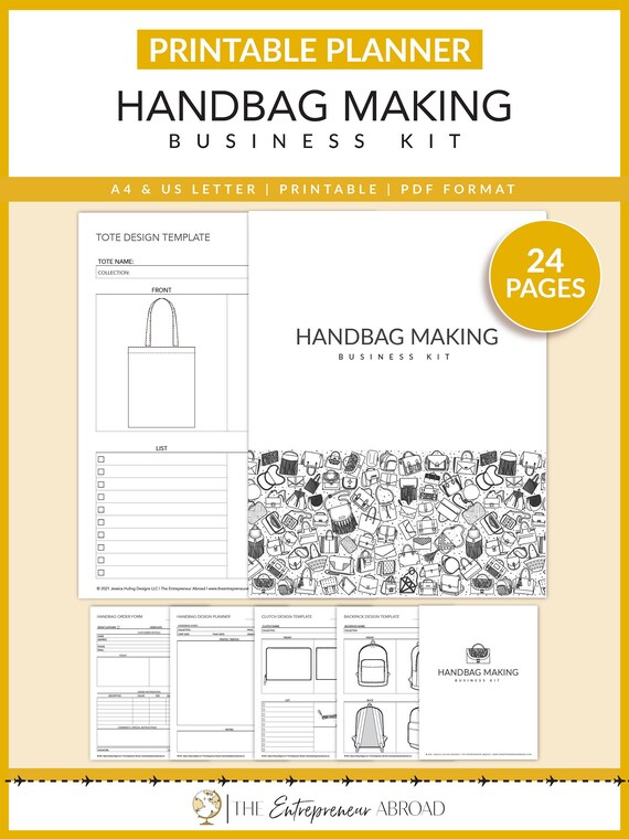 Handbag Making Business Kit Printable Bag Making Bag | Etsy