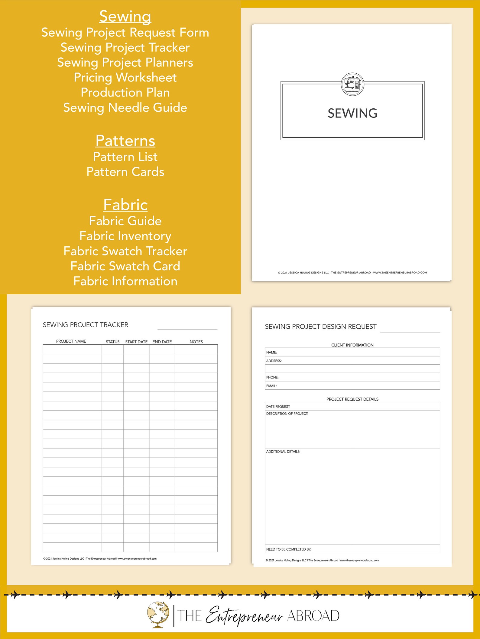 Sewing Business Kit | Printable | Crafts | Seamstress | Fashion Design ...